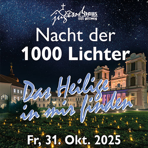 Plakat Nacht der 1000 Lichter 2025 / Stift Goettweig
